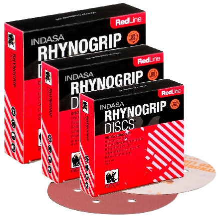 Indasa 6" Rhynogrip RedLine 6-Hole Vacuum Sanding Discs, 630 Series ...